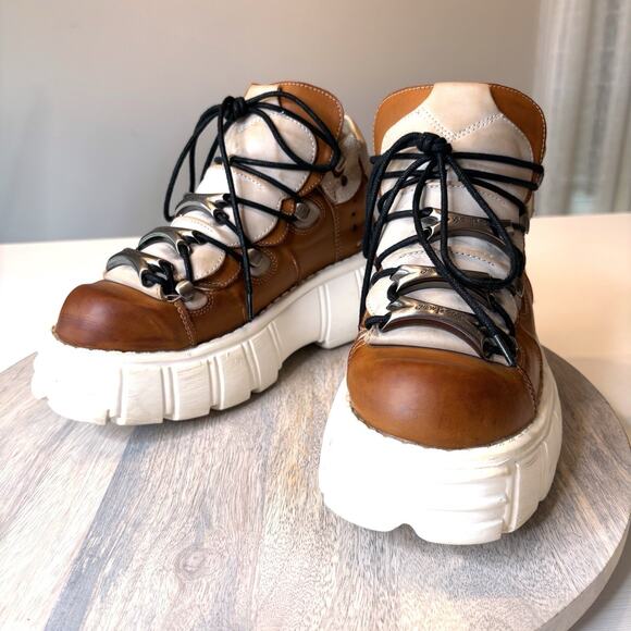 New Rock | Shoes | New Rock Tower Edgy Brown Chunky Platform Womens ...